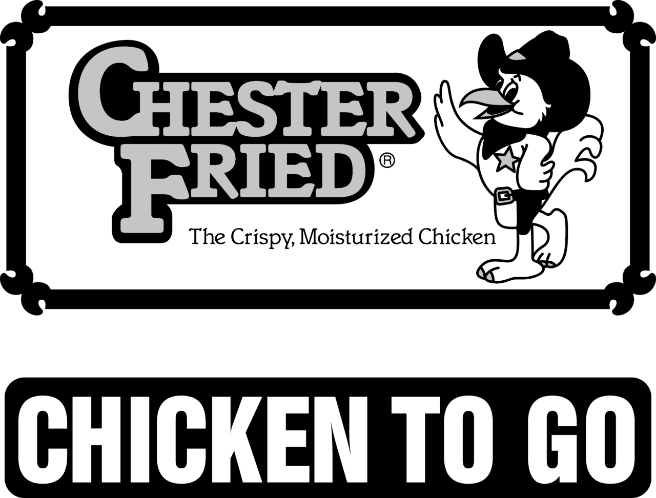 Chester Fried Logo Black and White – Brands Logos