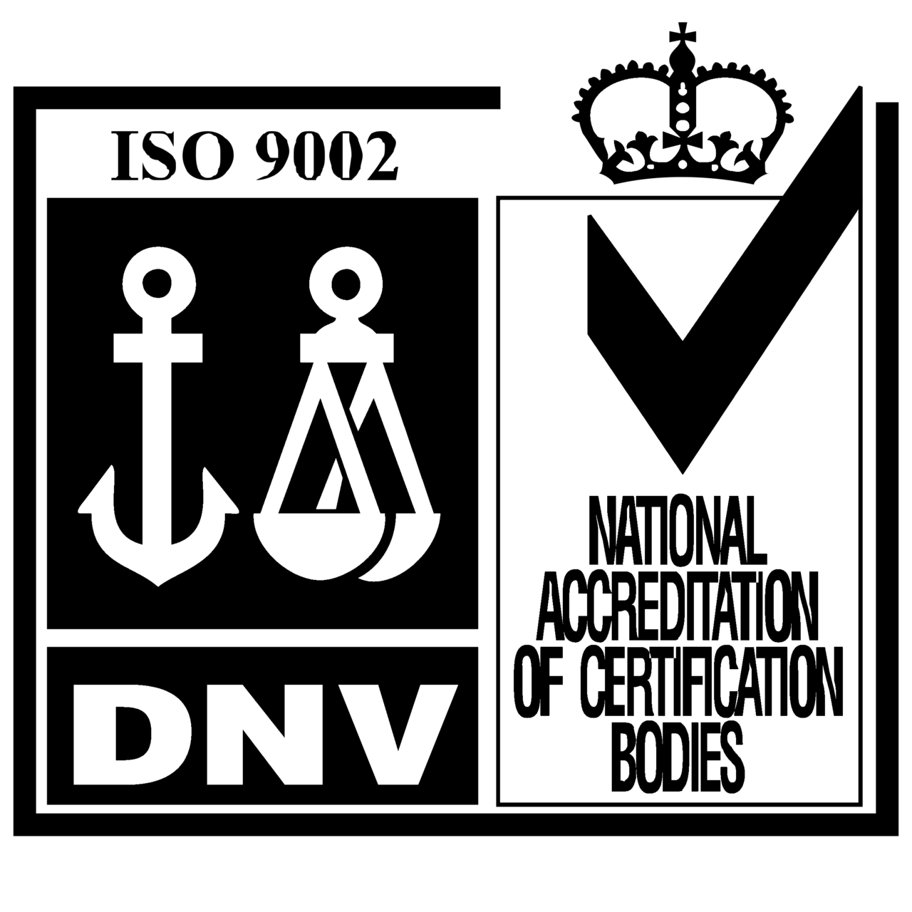DNV National Accreditation of Certification Bodies Logo Black and White ...