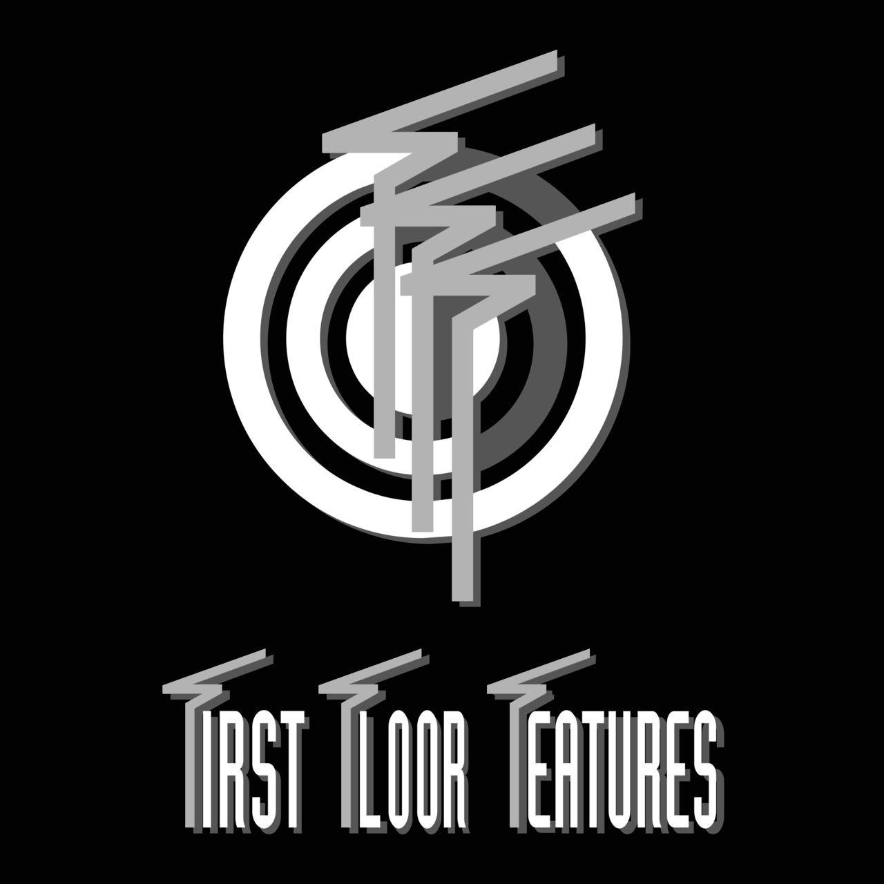 First Floor Features Logo Black and White – Brands Logos