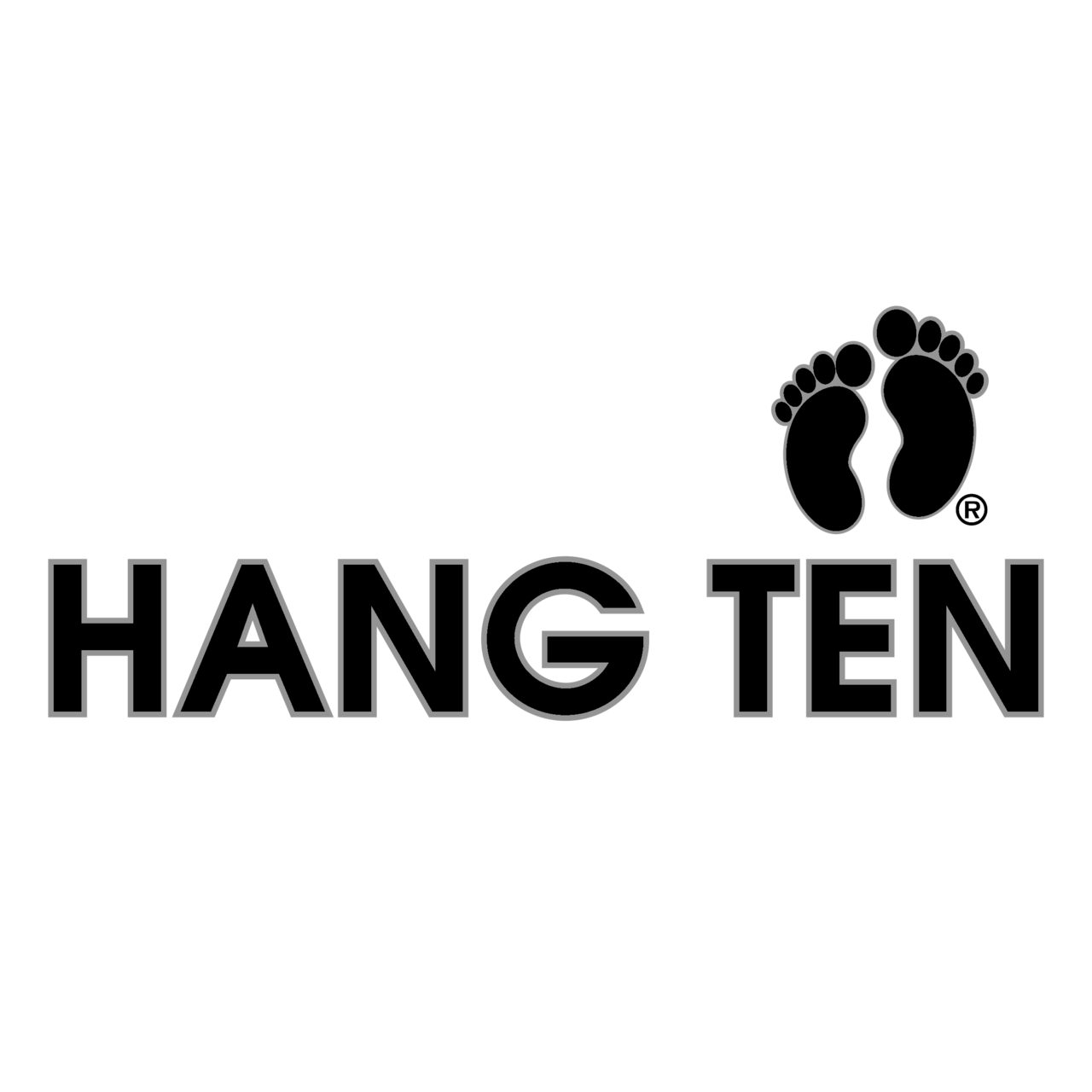 Hang Ten Logo Black and White – Brands Logos