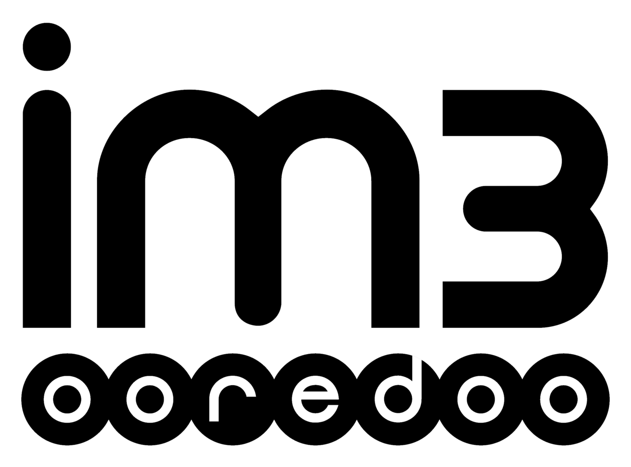 Im3 Ooredoo Logo Black and White – Brands Logos