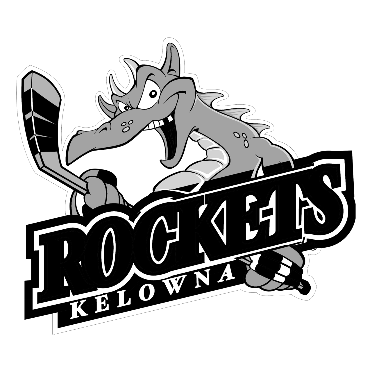 Kelowna Rockets Logo Black and White – Brands Logos