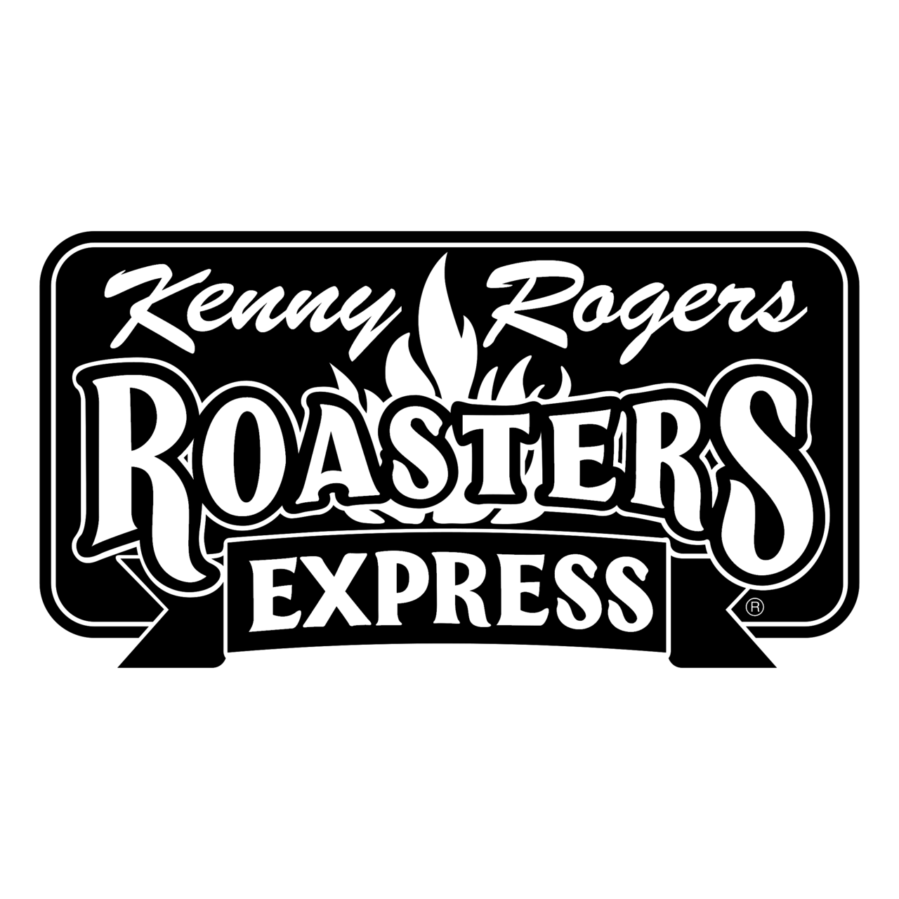 Kenny Rogers Roasters Express Logo Black and White – Brands Logos