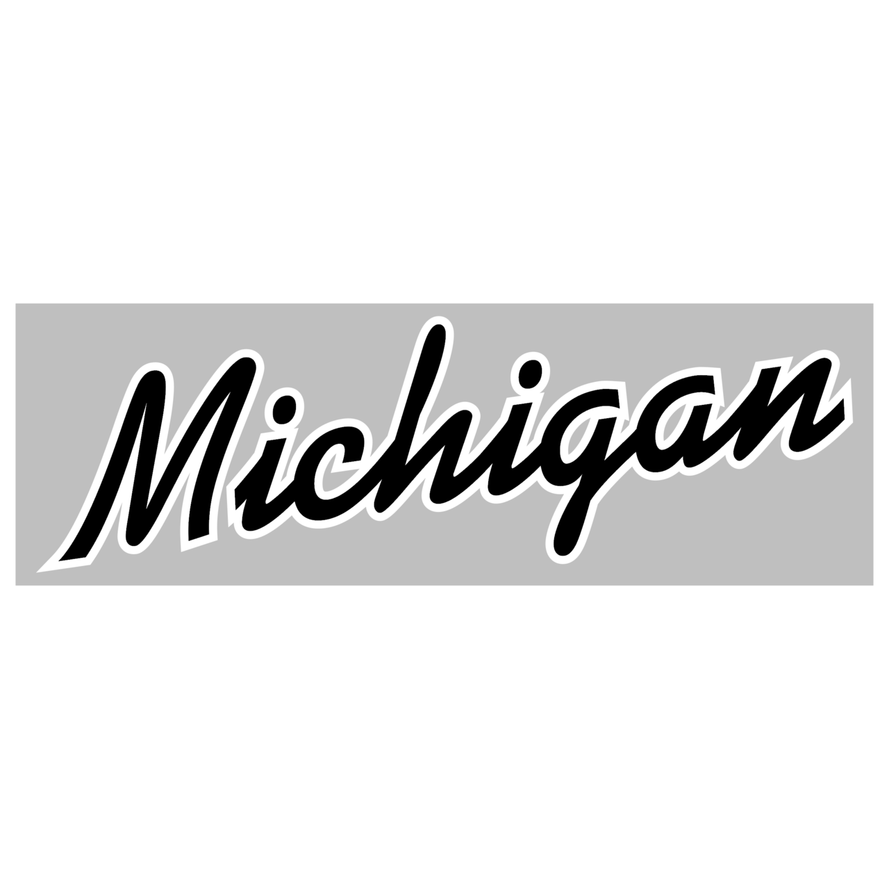 Michigan Wolverines Logo Black and White (5) – Brands Logos