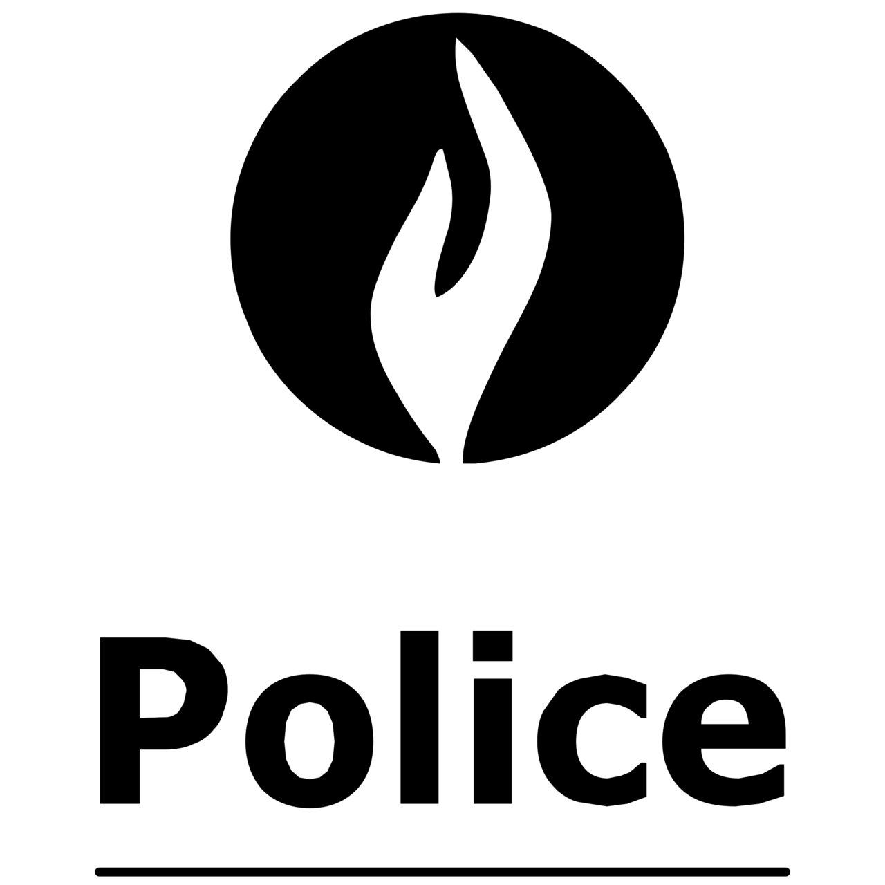 Police Belge Logo Black and White – Brands Logos