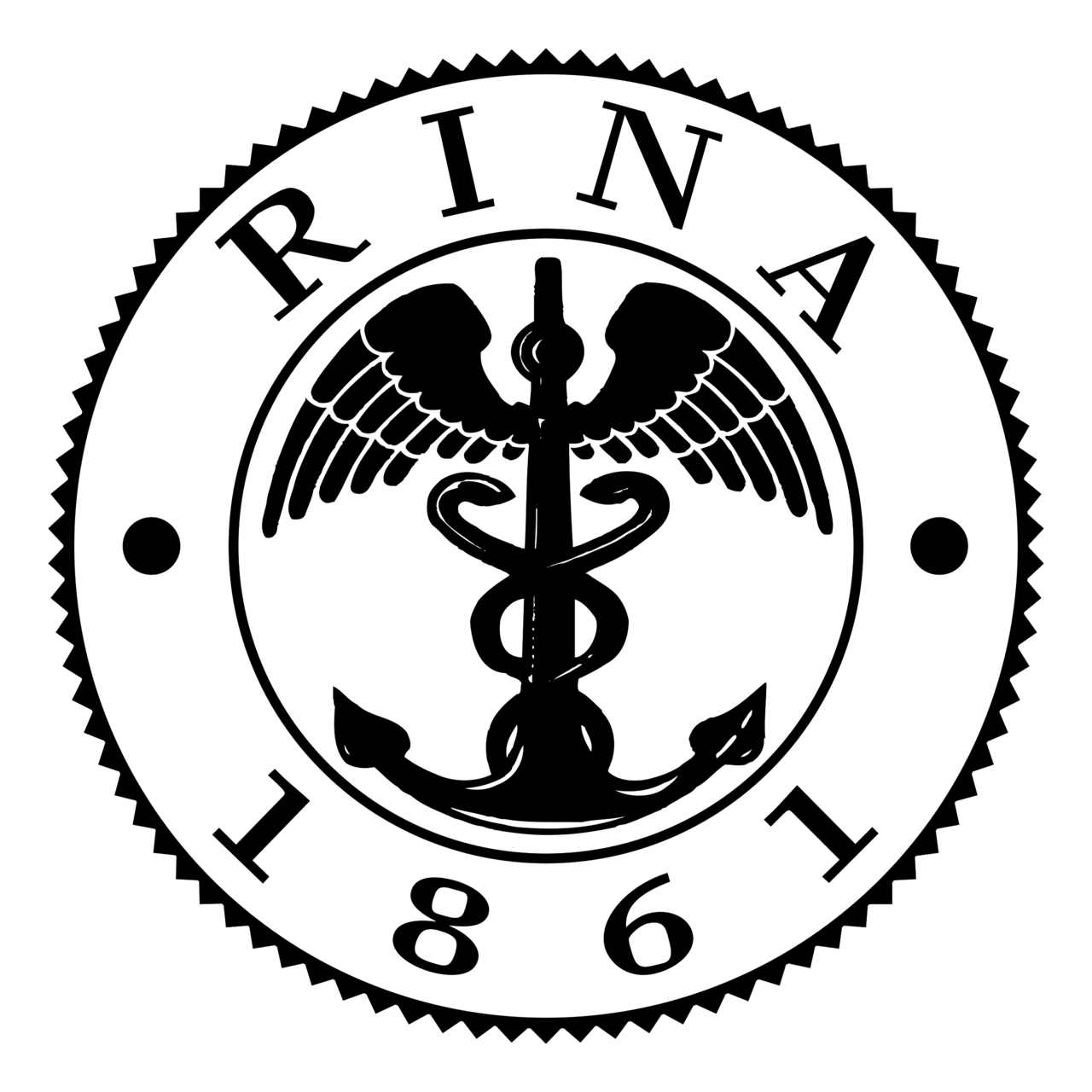 RINA Logo Black and White – Brands Logos