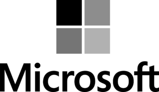 Microsoft Centered Logo Black and White – Brands Logos